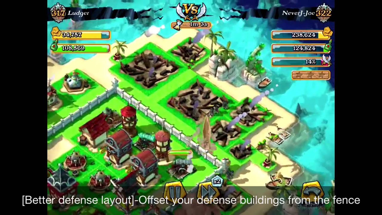 [Plunder Pirates]-Defense layout #1_Offsetting your Canons/Defense ...