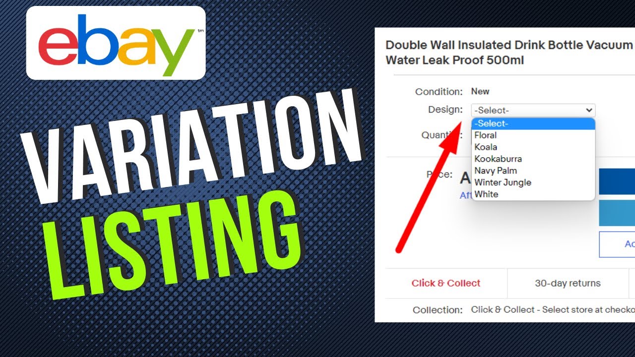 How to Create a multi variation listing on eBay !!STEP BY STEP ...