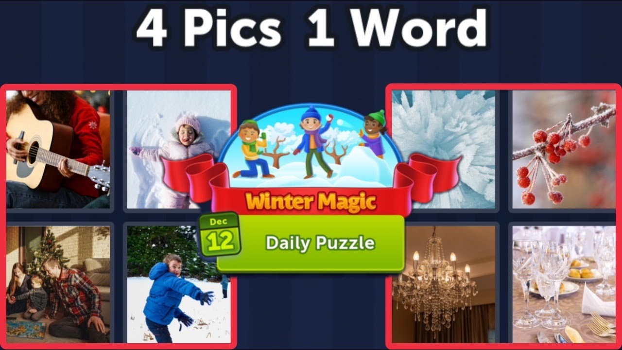 4 Pics 1 Word Daily Puzzle December 12, 2022 Winter Magic - YouTube