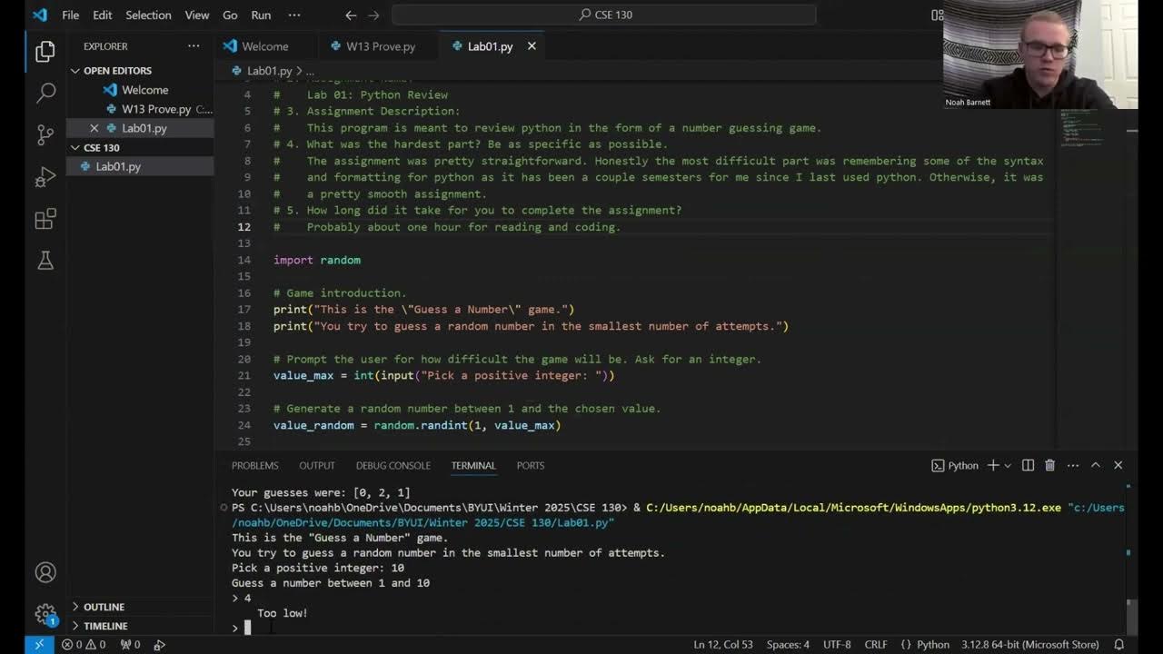 CSE 130 Lab 1 Video - YouTube