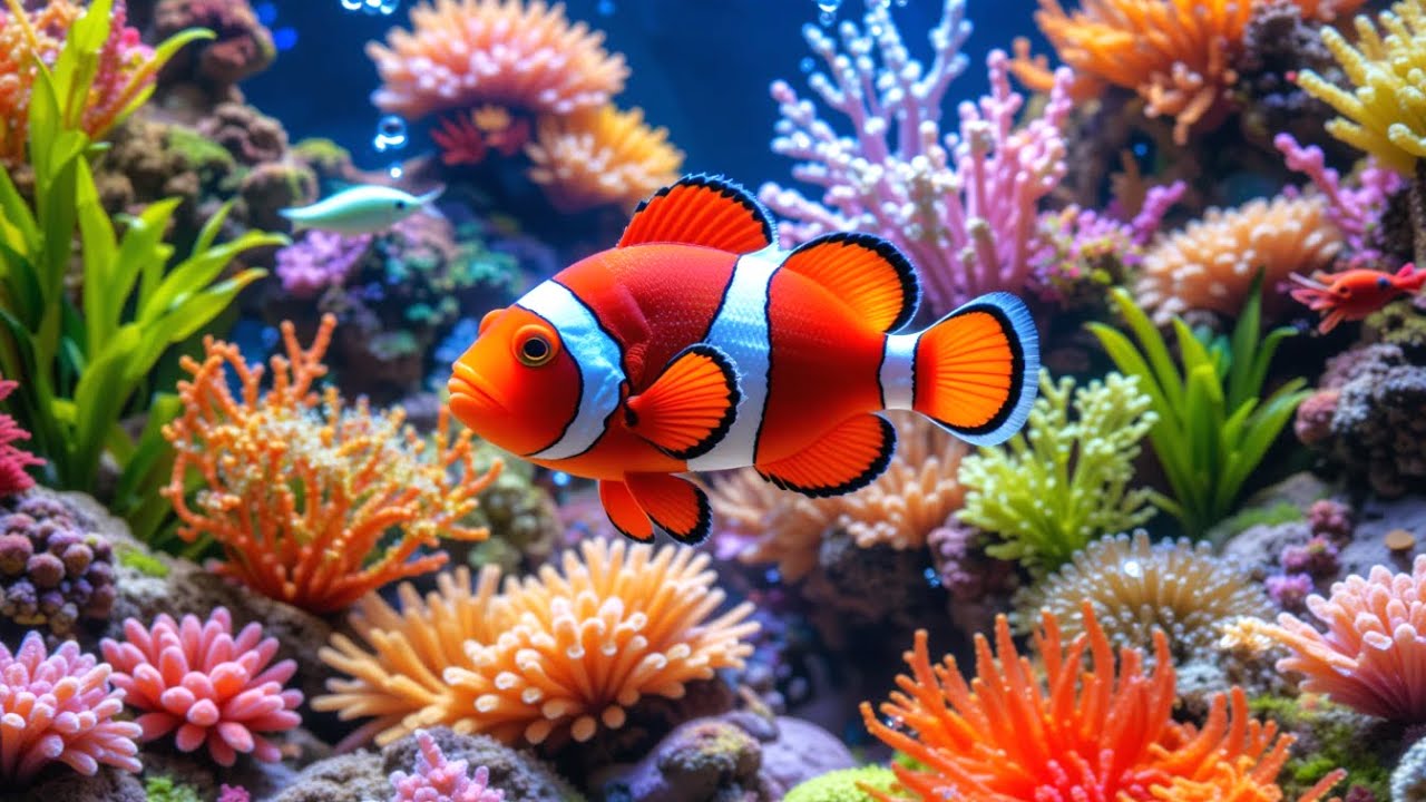 Beautiful 4K Aquarium – Coral Reef and Jellyfish Screensaver for Sleep ...