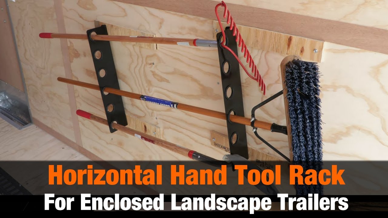 Horizontal Hand Tool Rack for Enclosed Landscape Trailers (Part # LT37 ...