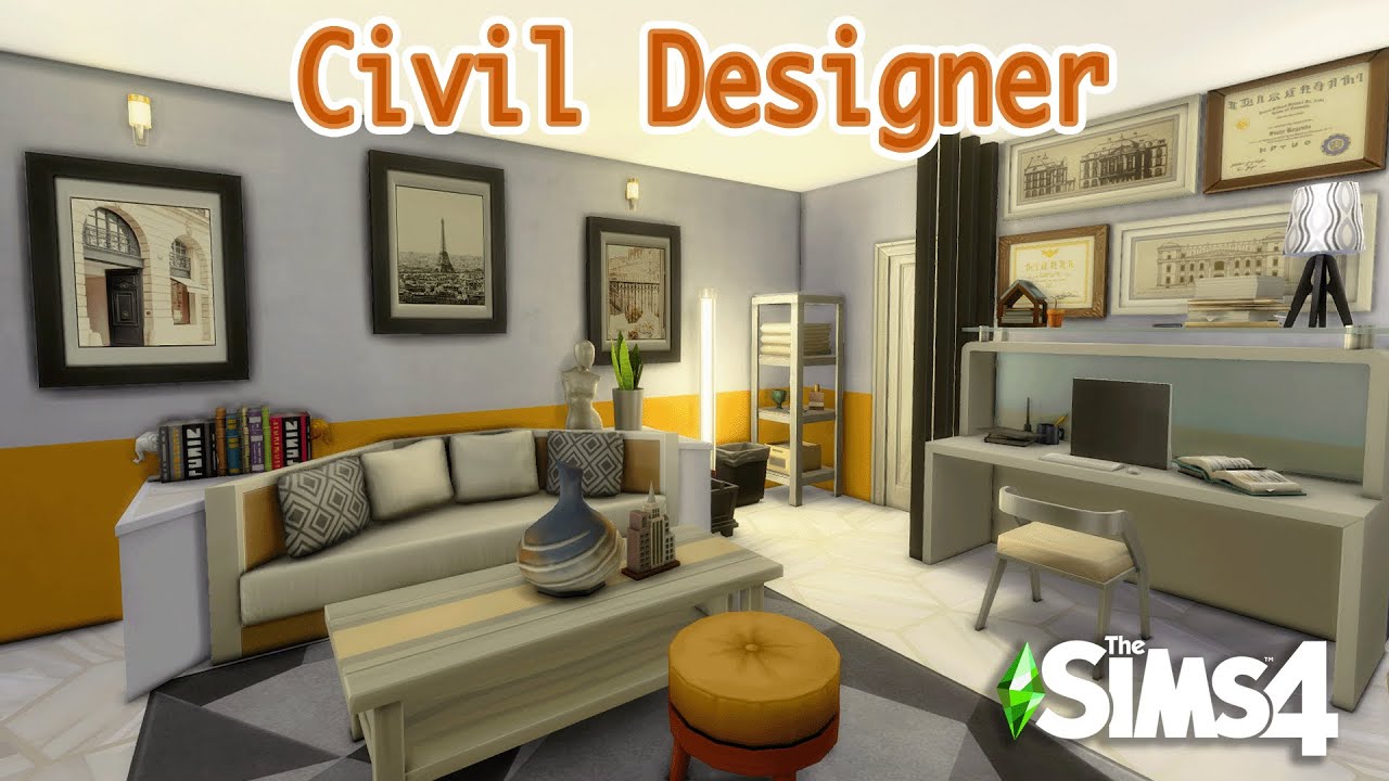 Building a Civil Designer's Apartment | The Sims 4 Speed Build - YouTube