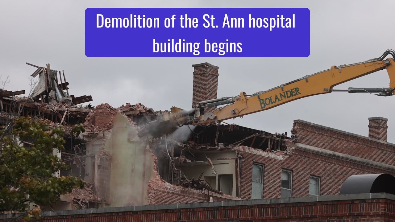 Demolition begins at 99-year-old St. Ann hospital building - YouTube
