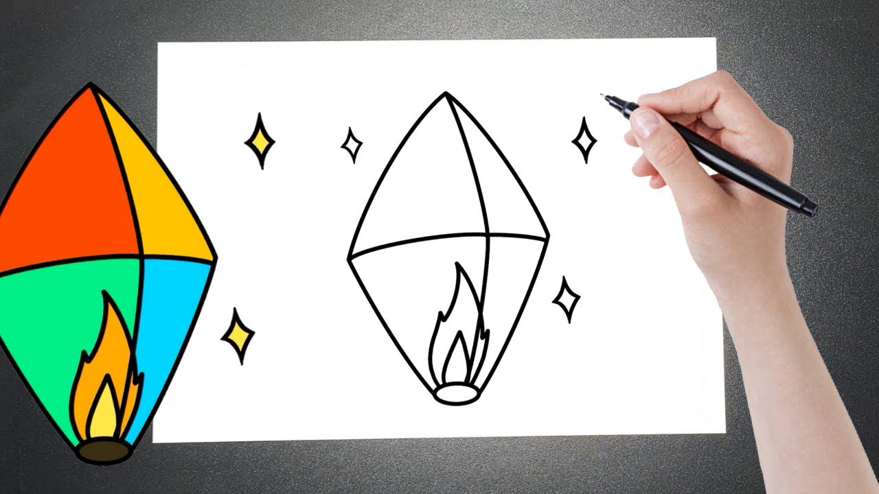 HOW TO DRAW A BALLON - YouTube