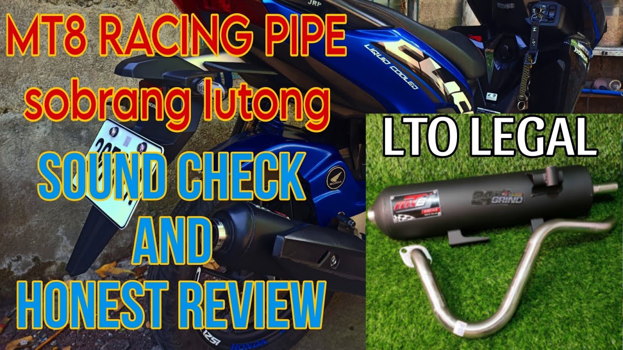 MT8 RACING PIPE FOR HONDA CLICK HONEST REVIEW AND SOUND CHECK - YouTube