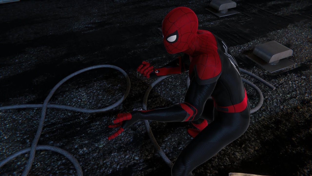 Spider-Man 4k Sable outpost upgrade suit - YouTube
