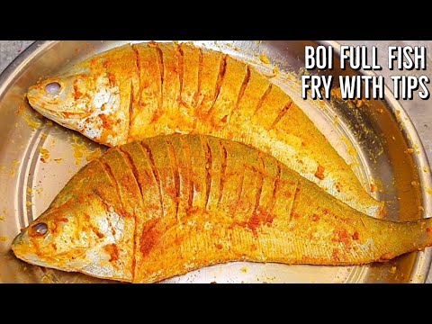 Full fish fry | Boi Fish Recipe | Fish Recipe | Fish fry | Whole fish ...