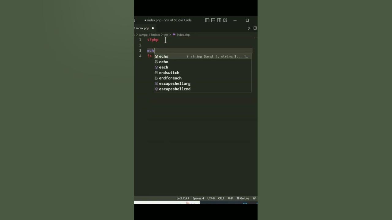 Php First Program Localhost Php Xampp Php Shorts Php Youtube