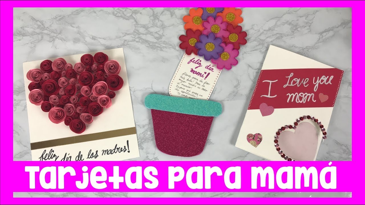 TARJETAS PARA MAMÁ FÁCILES DE HACER (Día de las madres) | CREATIVA ...