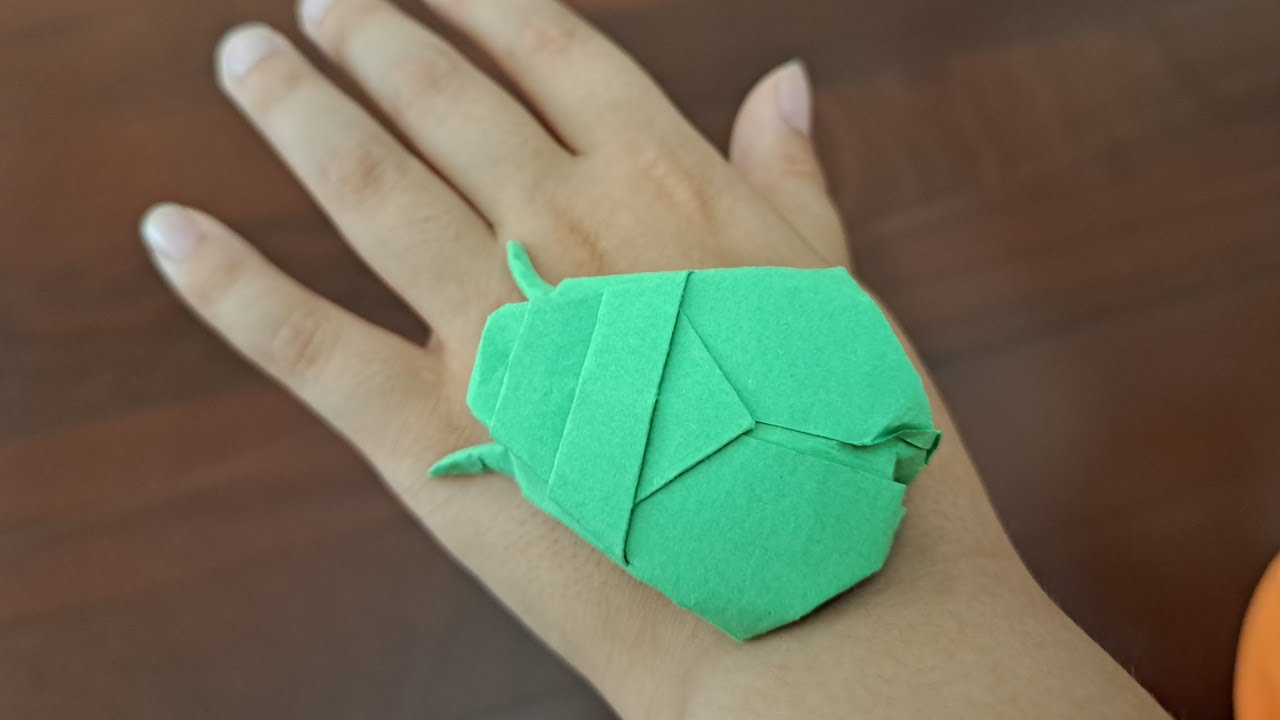 origami simple bug 🐛 🪲 🐞 - YouTube