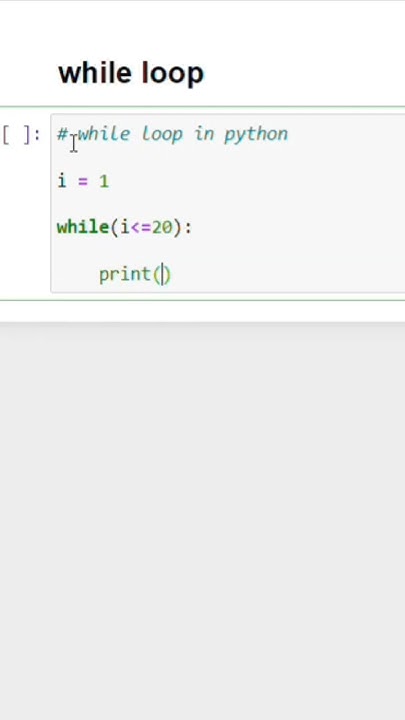 While loop in python #ytshorts #python #iitmadras #shortvideo - YouTube