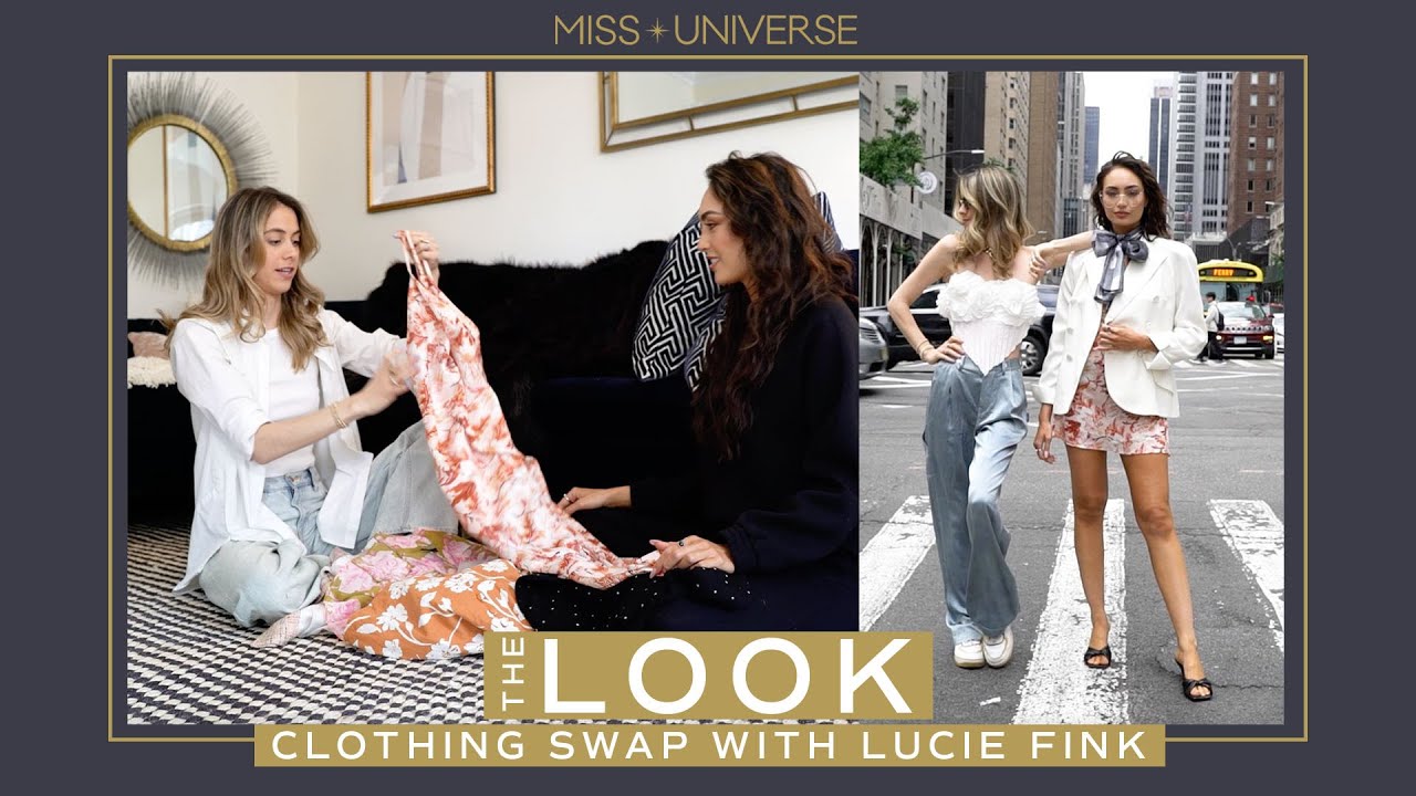 Clothing Swap with R'Bonney Gabriel and Lucie Fink ♻️ | THE LOOK | Miss ...