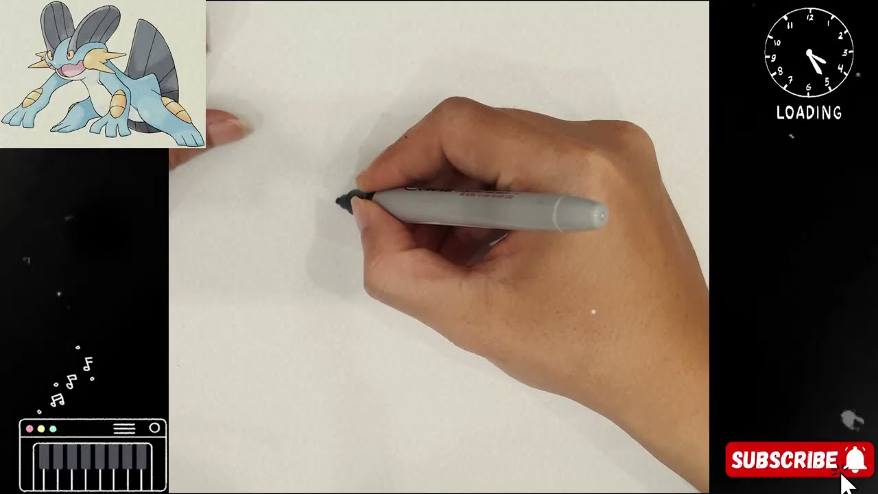 How to draw POKEMON Swampert step by step - YouTube