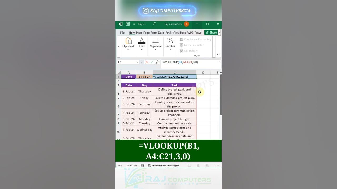 Task Checker And Highlight In Excel Raj Computers Raj Sir Shorts Rajcomputers Rajsir