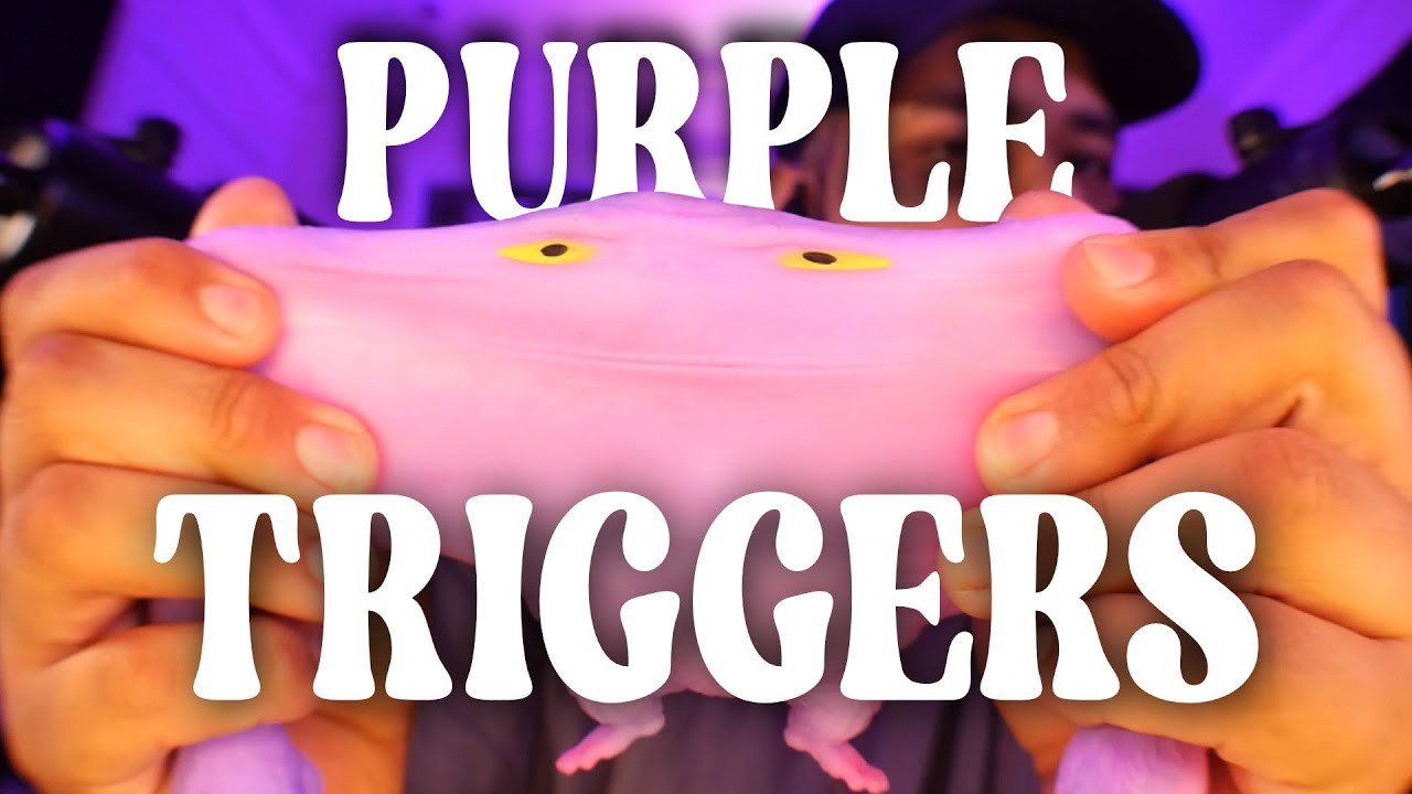 ASMR | PURPLE TRIGGERS WITH MOUTH SOUNDS - YouTube