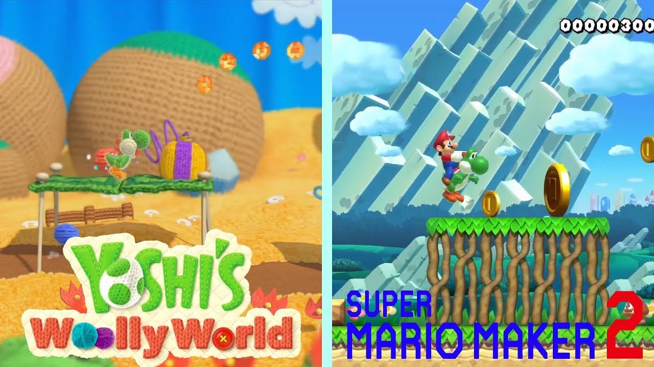 Super Mario Maker 2: Yoshi's Woolly World: 1-1 Showcase - YouTube