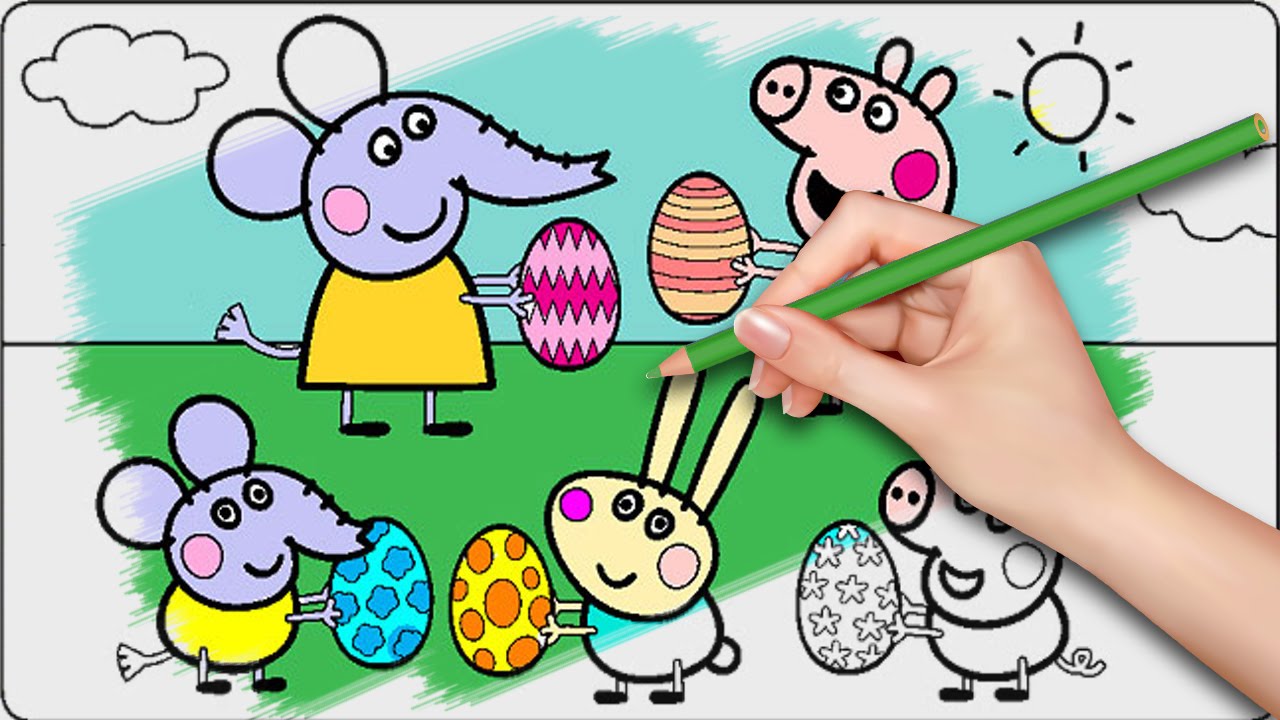 NEW! Peppa Pig Coloring Pages for Kids Coloring Games Part 6 - Coloring ...
