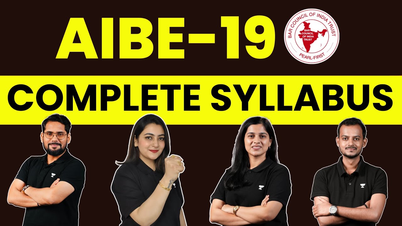 AIBE-19 Complete Syllabus Coverage | All India Bar Examination | Maha ...