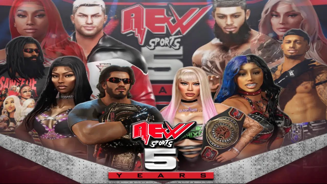 WWE 2K23: AEW 5 YEAR ANNIVERSARY (FULL SHOW) - YouTube