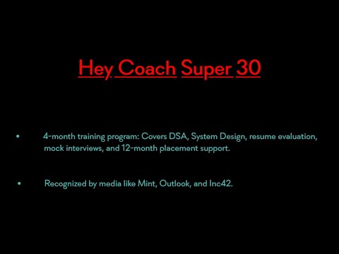 Hey Coach Super 30 Review - YouTube