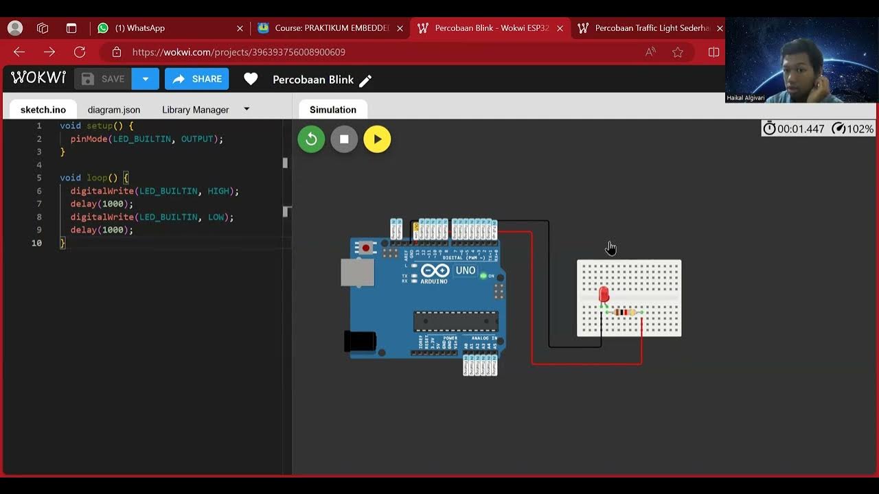 Tugas Akhir Percobaan 1 Pengenalan Embedded System oleh Haikal Algivari - YouTube
