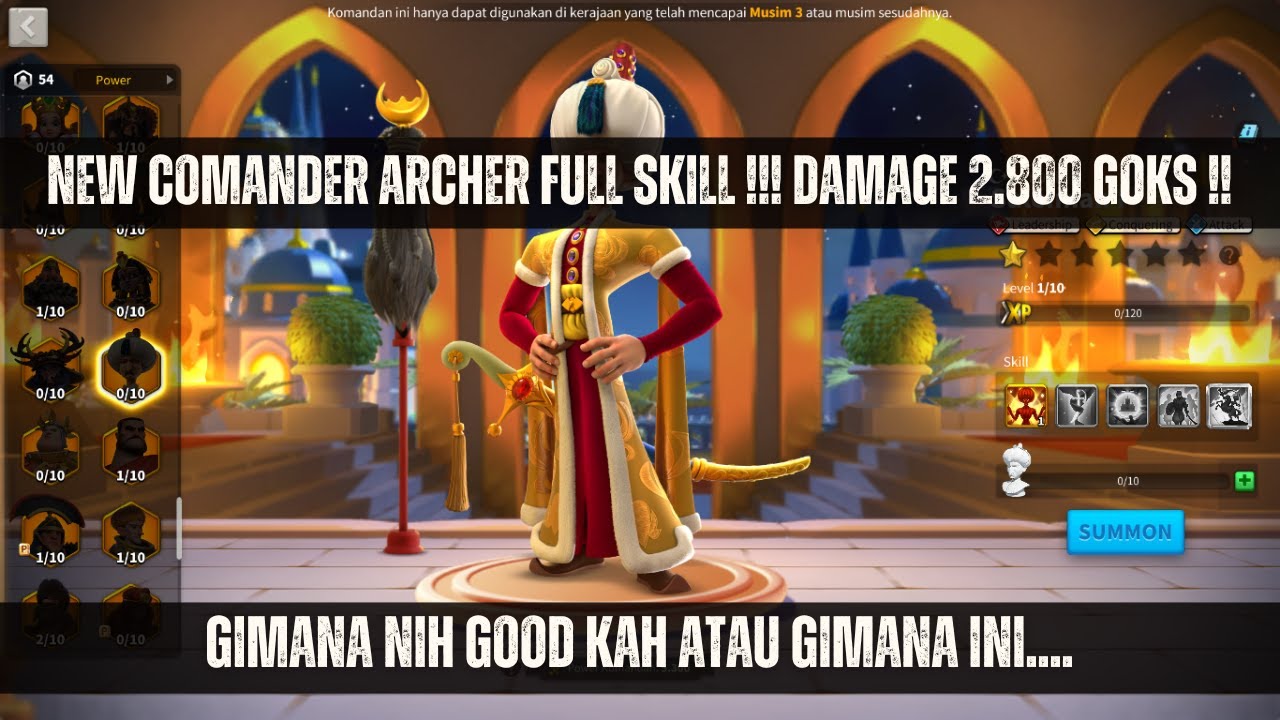 NEW BUFF ARCHER DAN NEW KOMANDAN ARCHER ! FULL DAMAGE 2800 MANTAPP ...