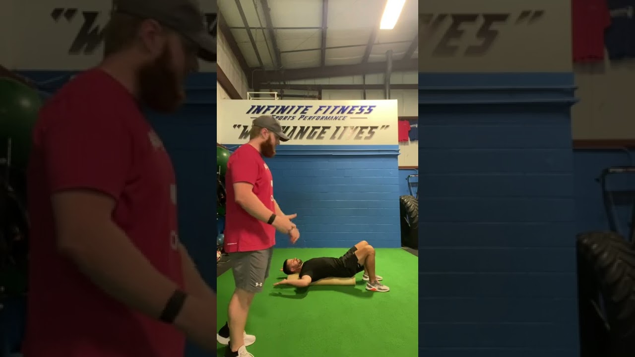 Supine Floor Slides (w/Roller) - YouTube