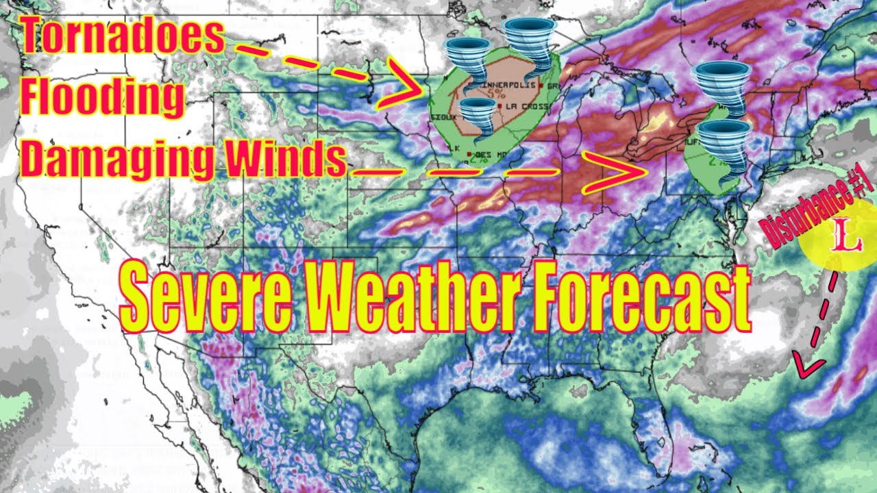 Severe Weather Forecast, Tornadoes, Damaging Winds - The WeatherMan ...
