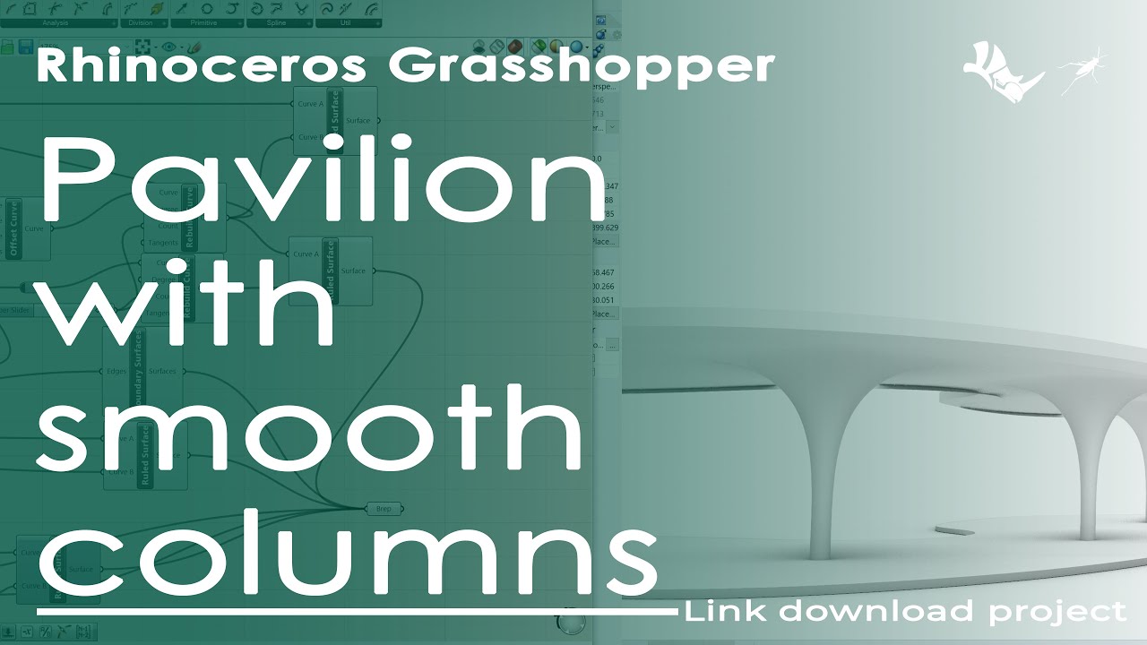 Pavilion with smooth columns \ Grasshopper - YouTube