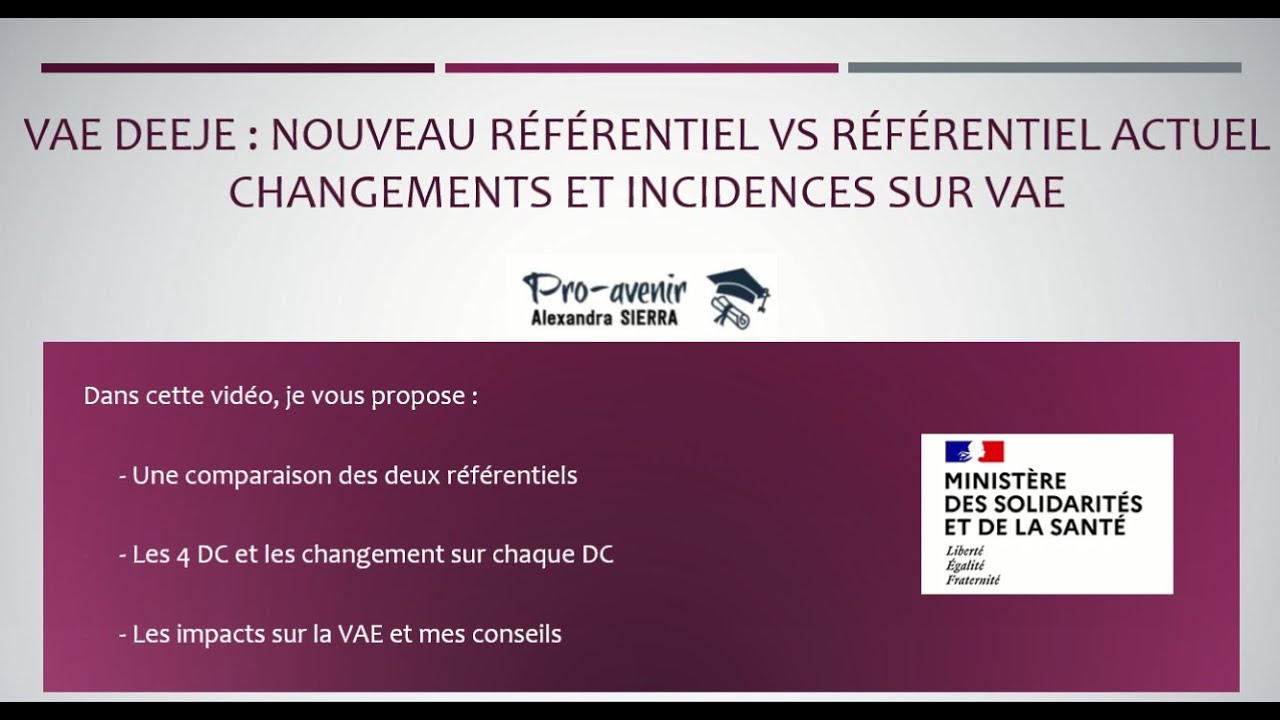 VAE DEEJE : Réforme - Changements et incidences sur VAE (attention ...