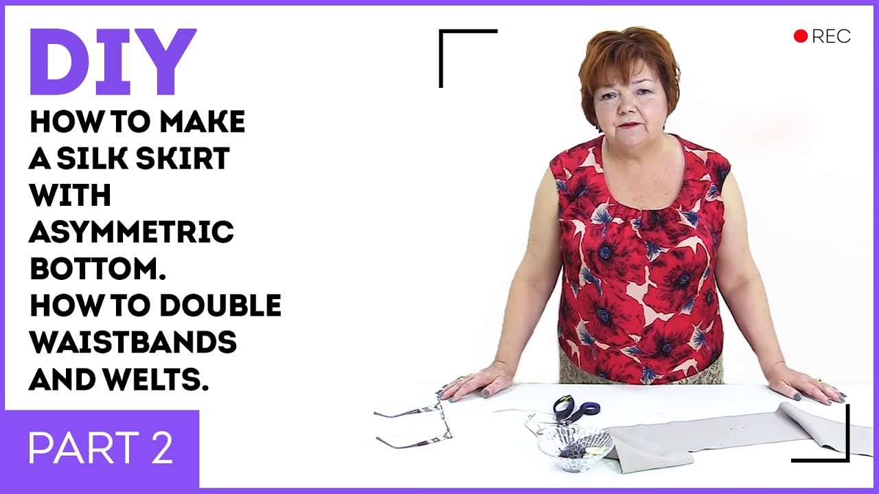 DIY: How to make a silk skirt with asymmetric bottom. How to double ...