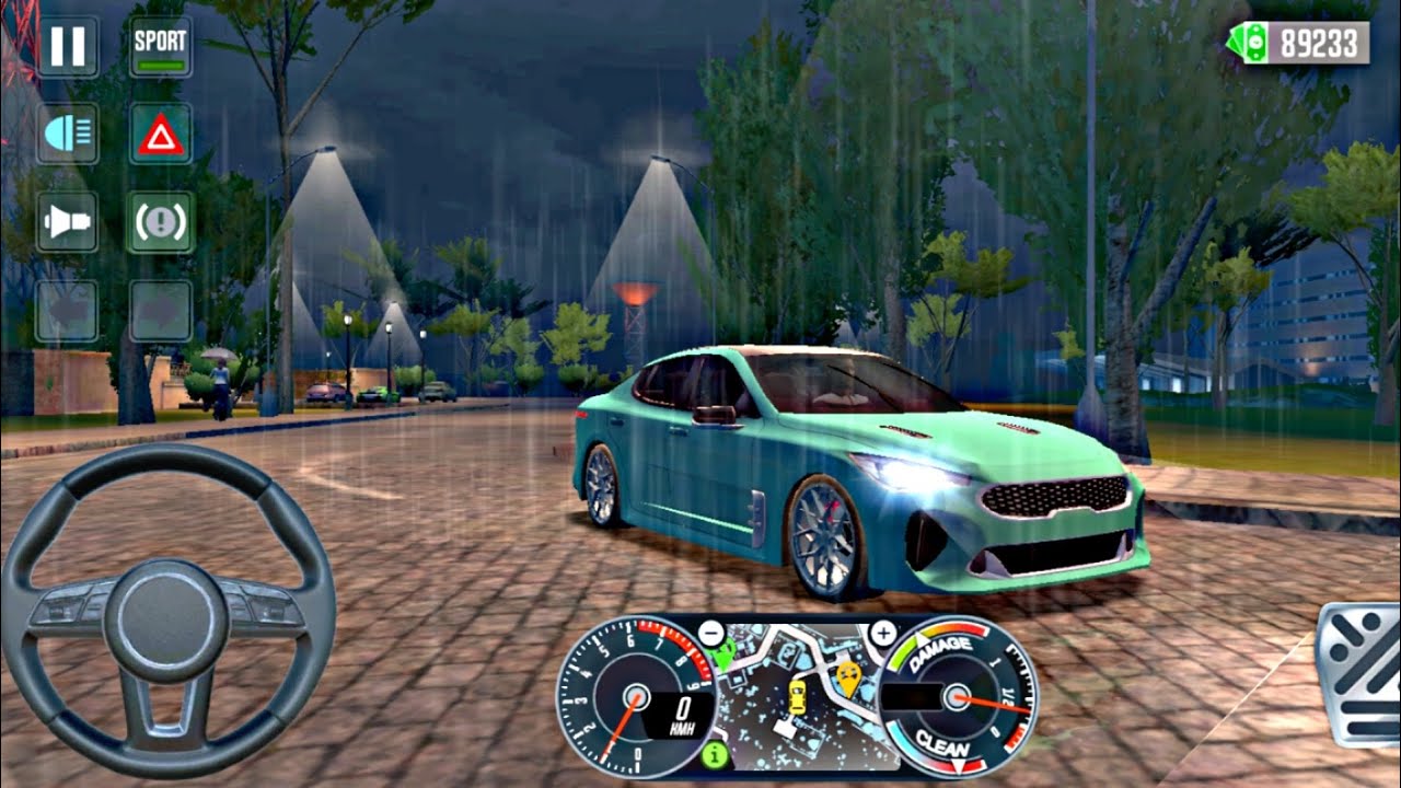 Kia Stinger Driving In Heavy Rain At Night - Taxi Sim 2022 Evolution ...