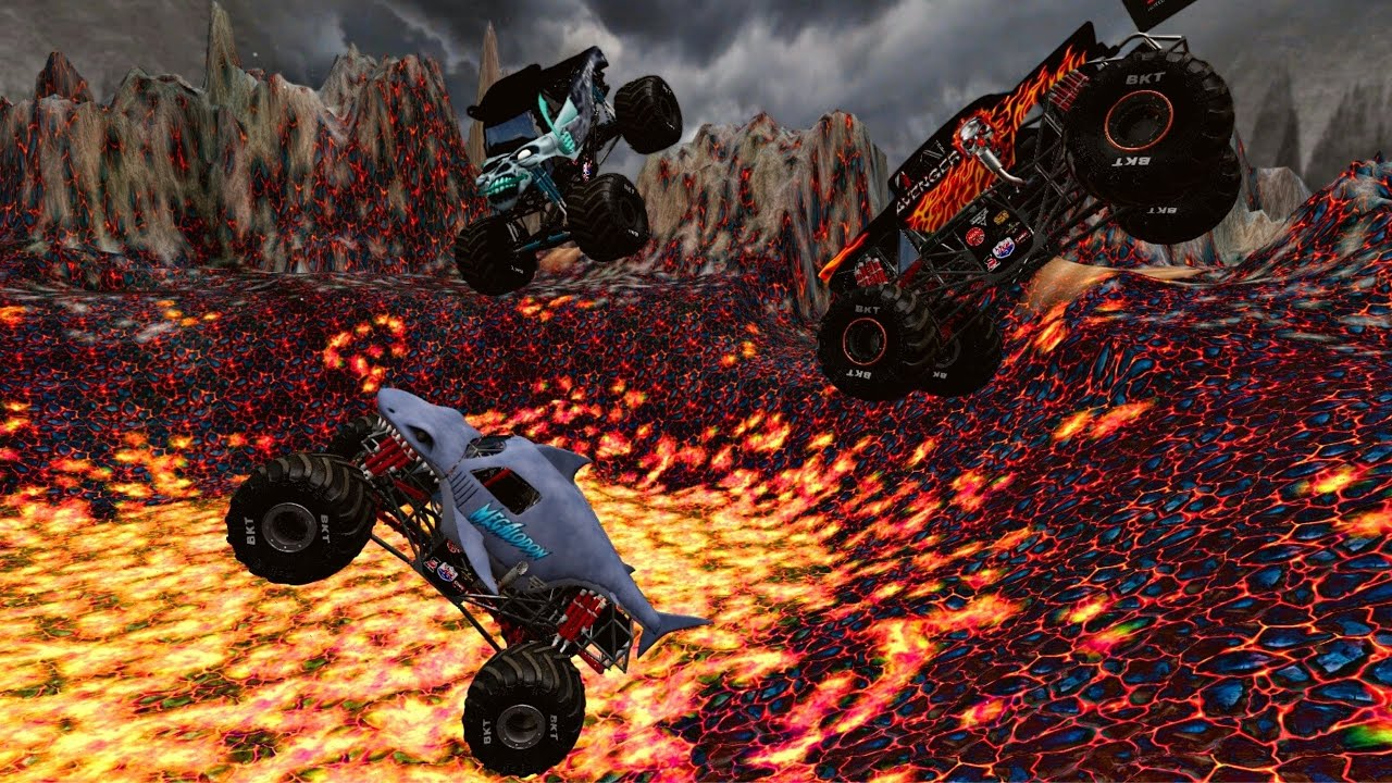 MEG PIRATE Coyote Monster Jam tag game Monster Truck LAVA and ...