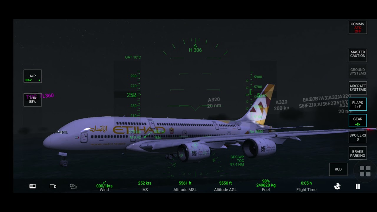 Cochin Doha QR517 Qatar Airways | Airbus A380 | Night flight | RFS ...