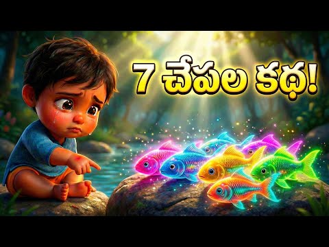 ఏడు చేపల కథ 🐟✨ | Yedu Chepala Katha | Telugu Moral Story (4K)