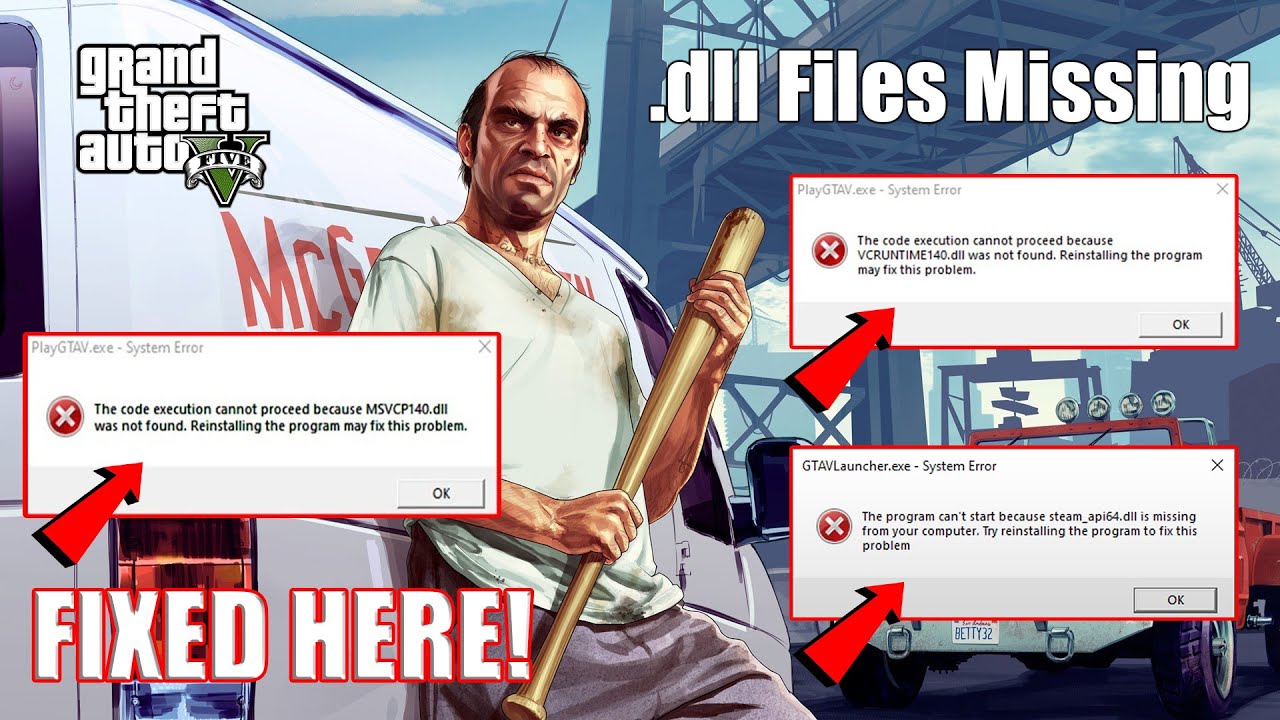 How To Fix .dll Files Missing Error in GTA 5/GTA V - Epic Games Store ...