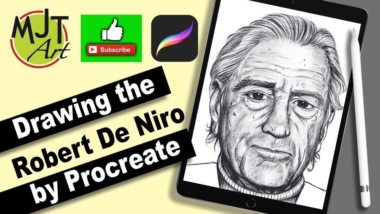 Drawing the Robert De Niro by Procreate - YouTube