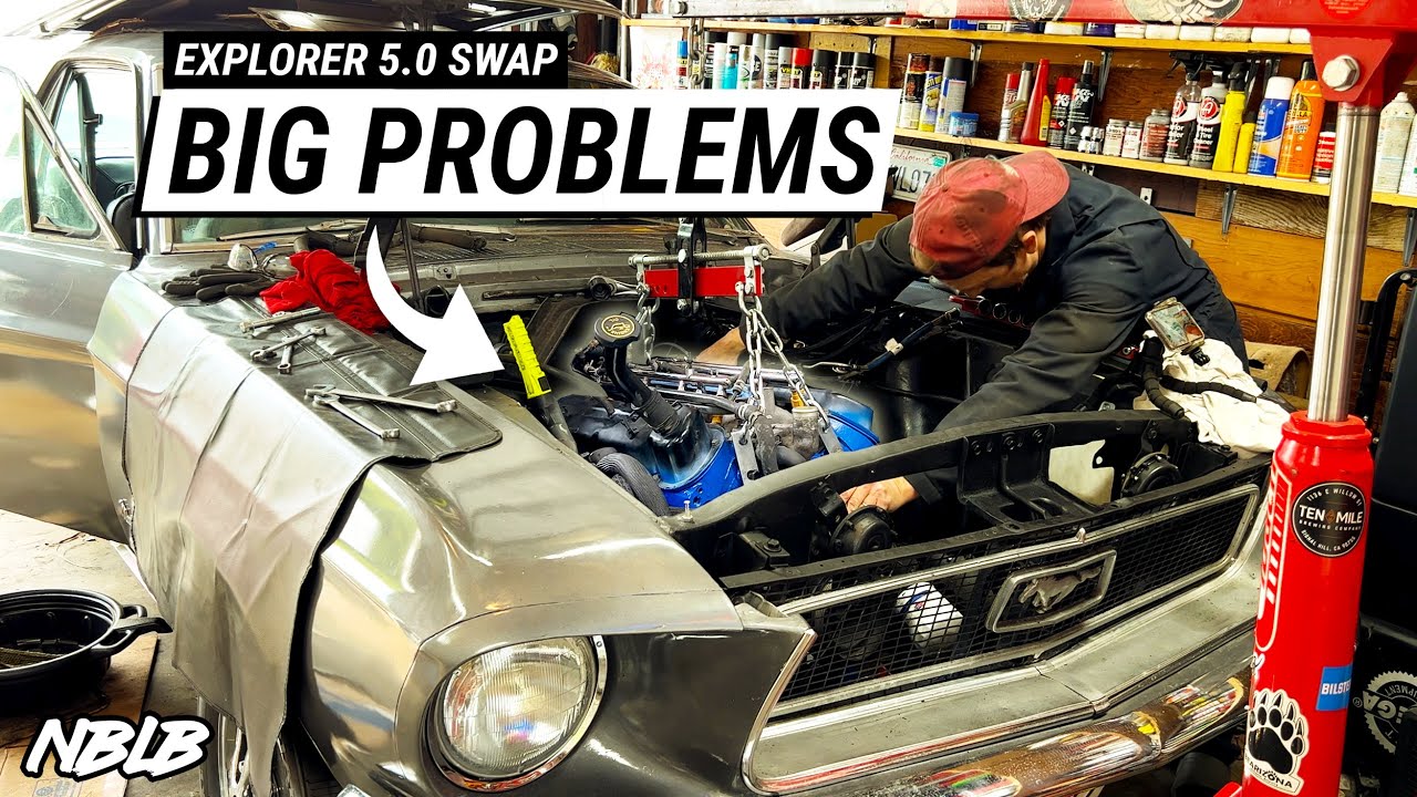 I Found Problems Fitting the Explorer 5.0 and 4R70W in my 1968 Mustang ...