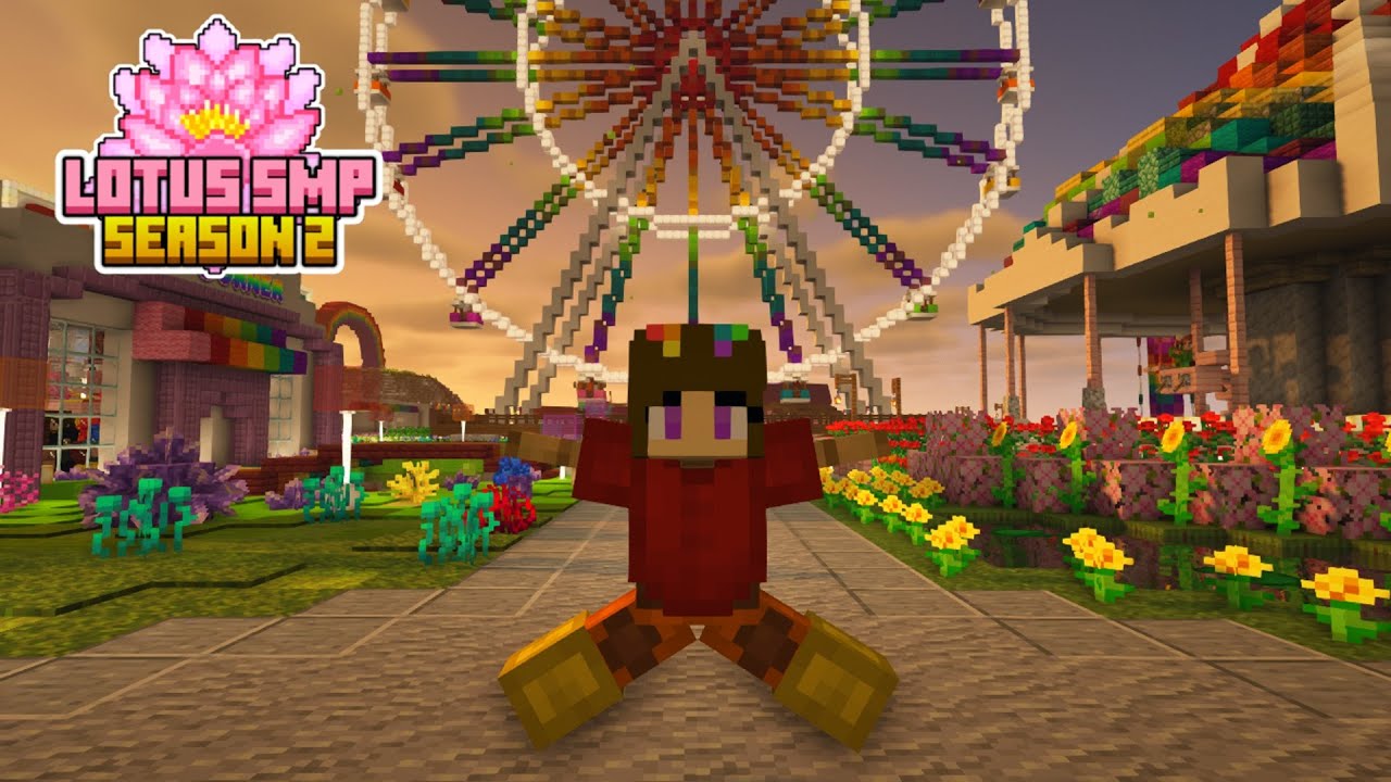The Colorland Theme Park! | Minecraft Lotus SMP - YouTube