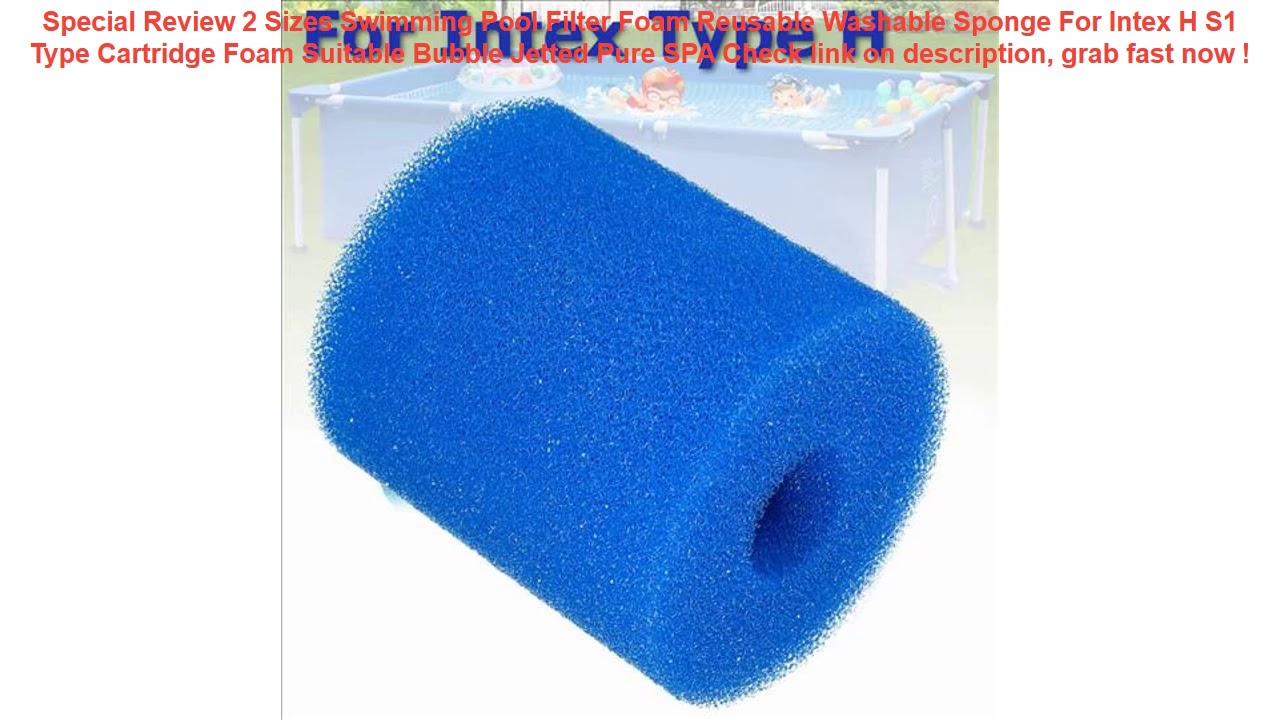 2 Sizes Swimming Pool Filter Foam Reusable Washable Sponge For Intex H ...
