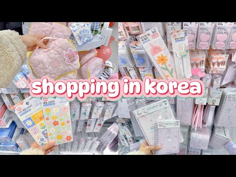shopping in korea vlog 🇰🇷 daiso stationery haul 🌸 spring cherry blossom 2026