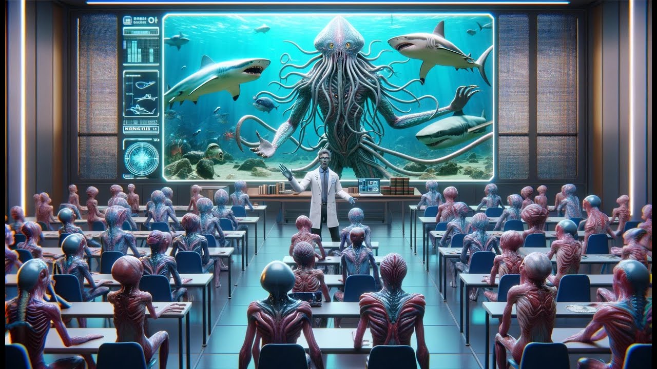Alien Classroom Learns Deathworlders Eat Space Monsters Seafood Day ...