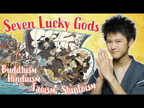The 7 Lucky Gods in Japan from Hinduism, Buddhism, Taoism, Shintoism...