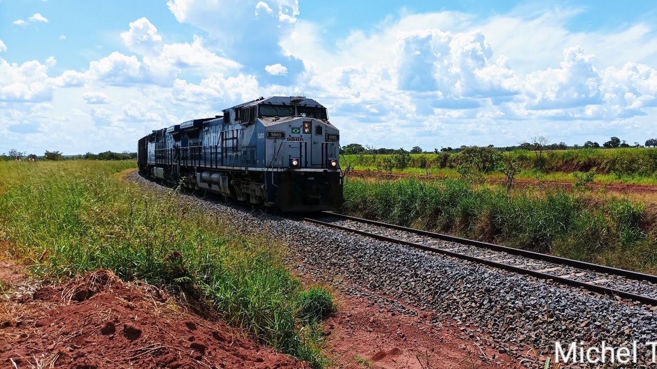 TREM Carregado da RUMO em Aparecida do Taboado-MS (FERRONORTE) - YouTube
