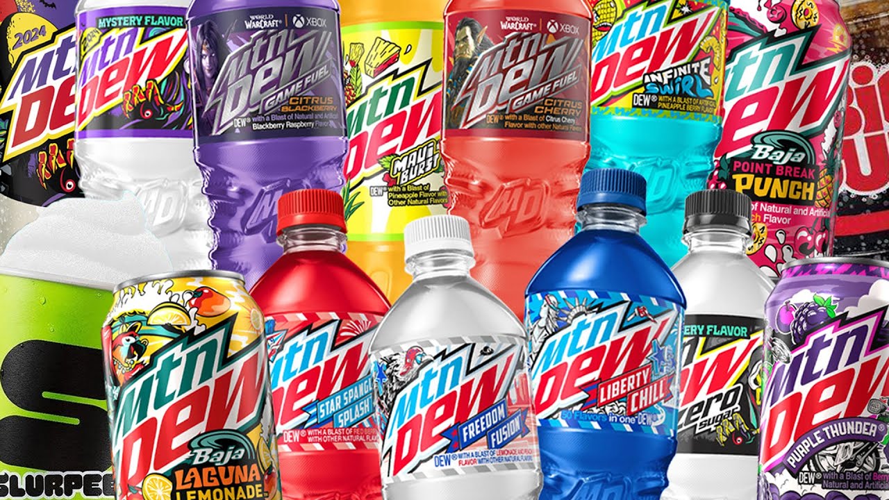 Trying Every 2024 Mountain Dew Flavor - YouTube