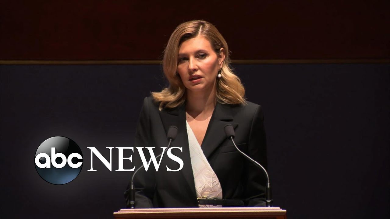 Ukraine's first lady delivers dramatic address to Congress | WNT - YouTube