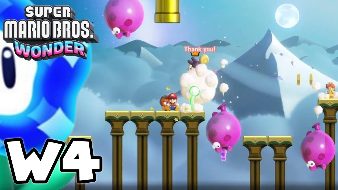 Super Mario Bros. Wonder | World 4 (Sunbaked Desert): Wondering about ...
