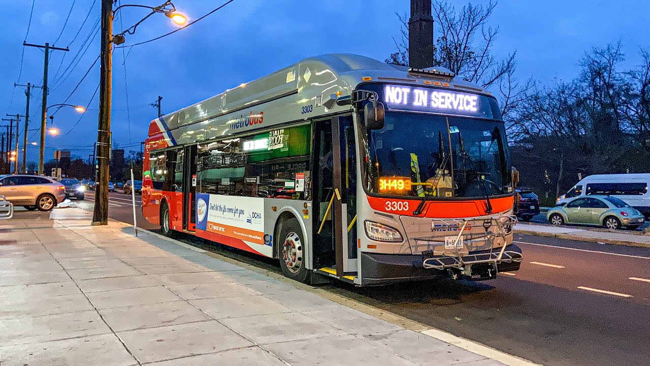WMATA 2020 New Flyer XN40 3303 on Route H4 - YouTube