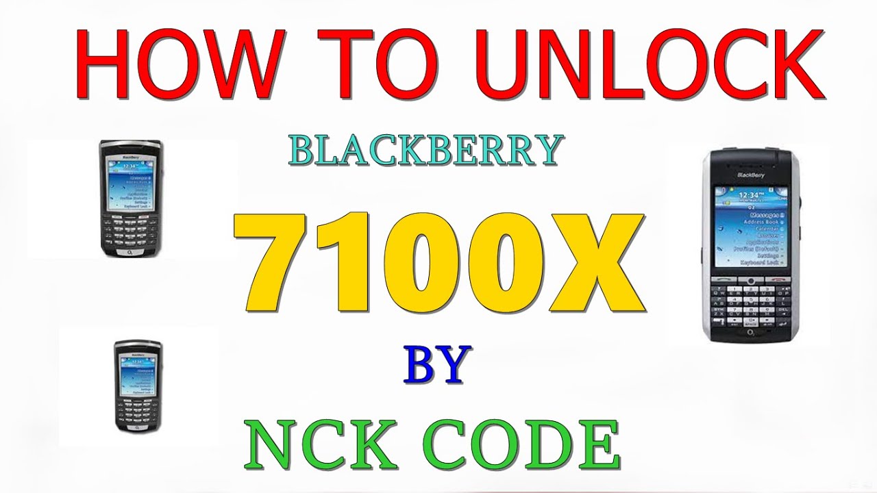 How to Unlock BlackBerry 7100x by Unlock Code - YouTube